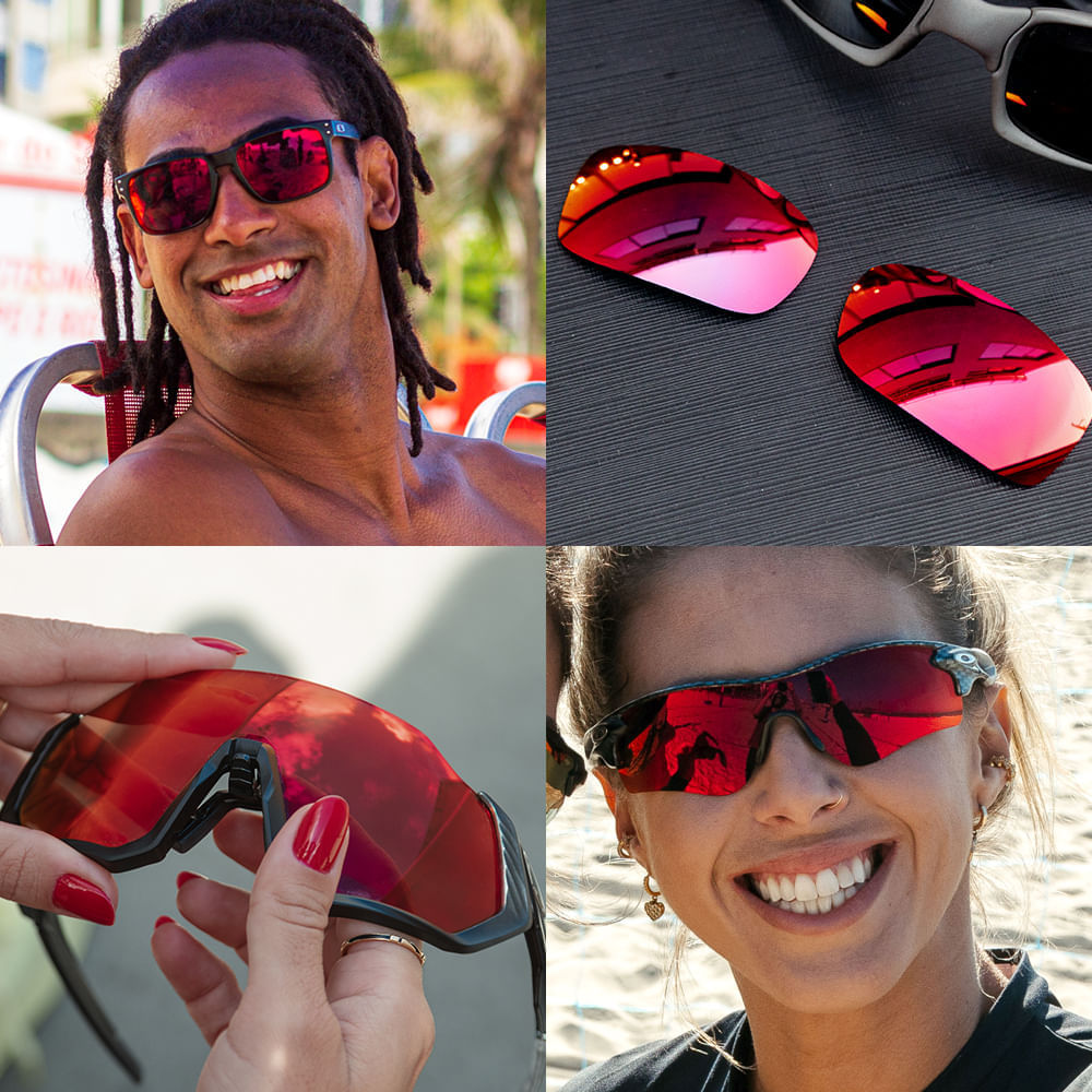 Lentes para RB4114 - 62mm - Dark Ruby